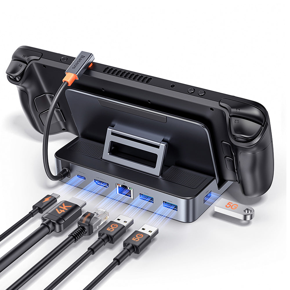 Baseus GamerX 6 Ports USB C Steam Deck Docking Station, ROG Ally ...