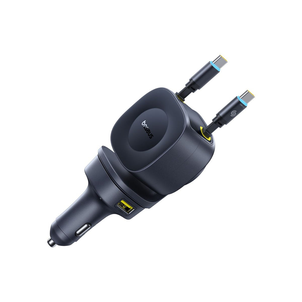 PrimeTrip VR2 Max Car Charger with Retractable Cable 3C+U 163W