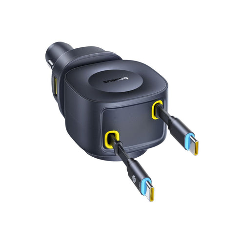 PrimeTrip VR2 Max Car Charger with Retractable Cable 3C+U 163W