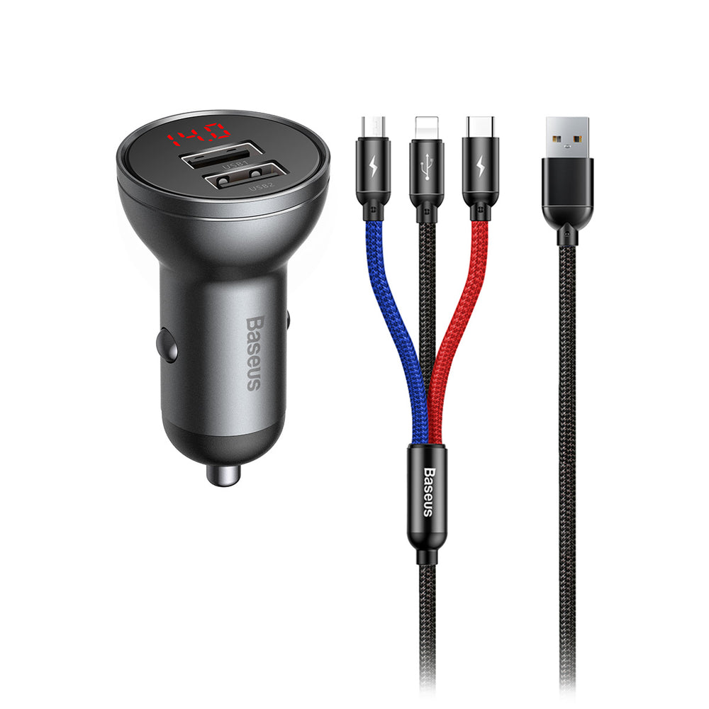 Baseus Dual USB-A Car Charger 24W 4.8A