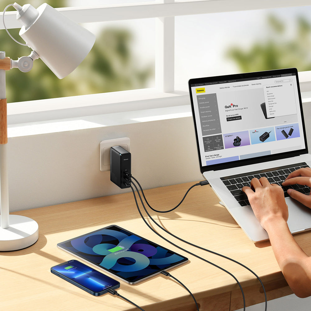 Baseus PowerMega 3 Ports Fast Charger 140W